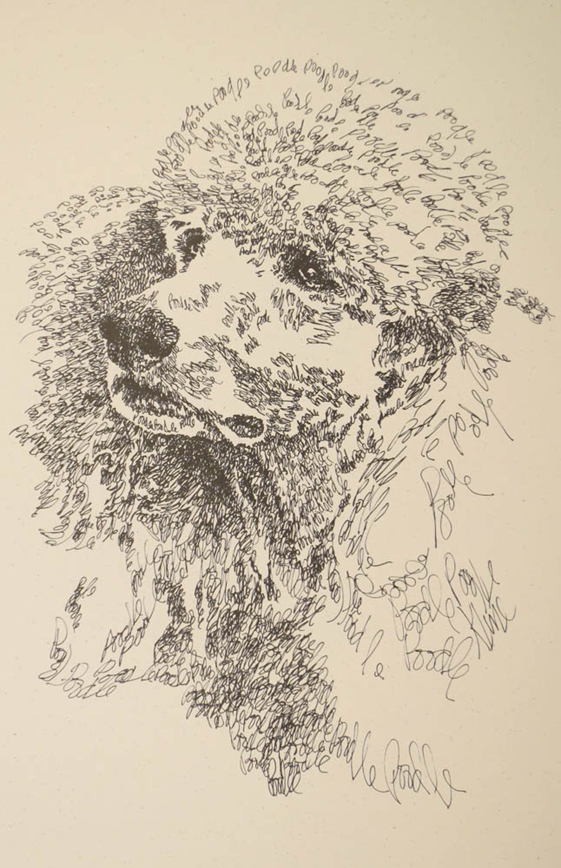 Saluki Dog Art Portrait Drawing From Words. Your Dog's - Etsy