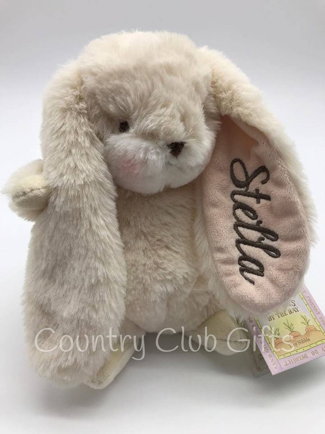 Personalized Bunny Stuffed Bunny Stuffed Animal Easter Basket Baby Boy ...