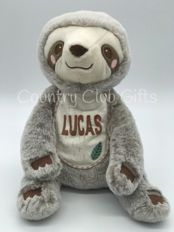 Sloth Stuffed Animal Baby Shower Gift Personalized Baby - Etsy
