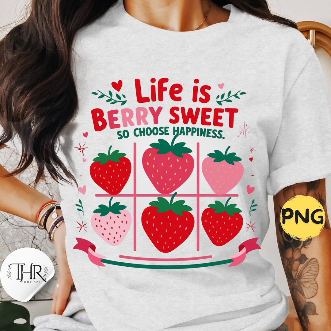 Life is Berry Sweet Strawberry Png, Berry Png, Coquette Strawberry Png ...