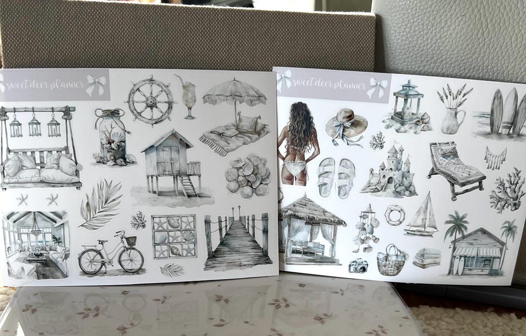 Coastal Breeze - Large Deco Sticker Sheet, Planner, Bullet Journal ...