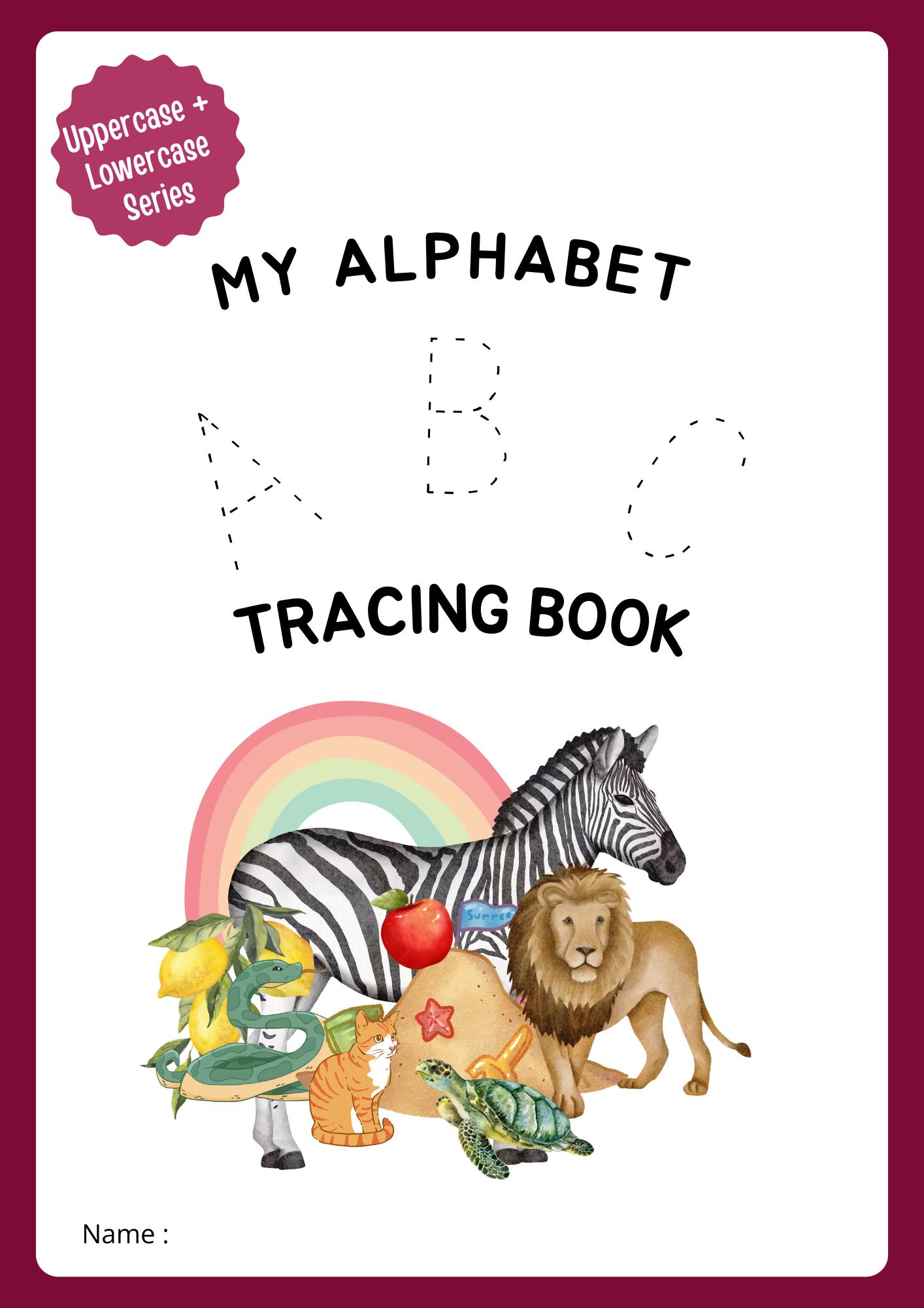 Montessori Alphabet Tracing Book: Printable Upper & Lower Case Letters ...