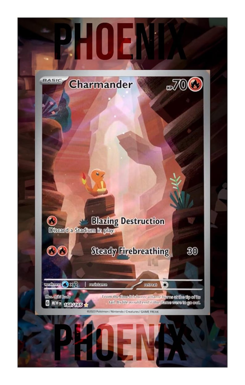 Charmander 151 EX Evolution Display Overlay - Etsy