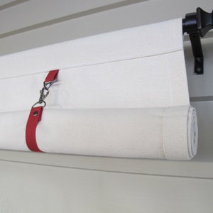 Fabric Window Shade Swedish Blind, Custom Widths, Unbleached Canvas, 48 ...