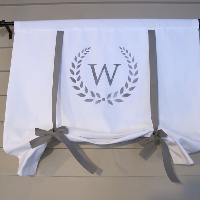 Monogram Curtain - Etsy