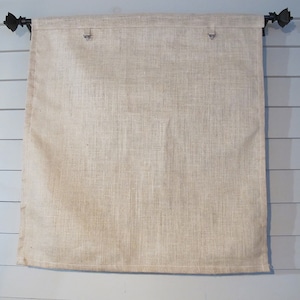 Natural Burlap Roll up Blind, Swedish Curtain Custom Widths 48L or ...