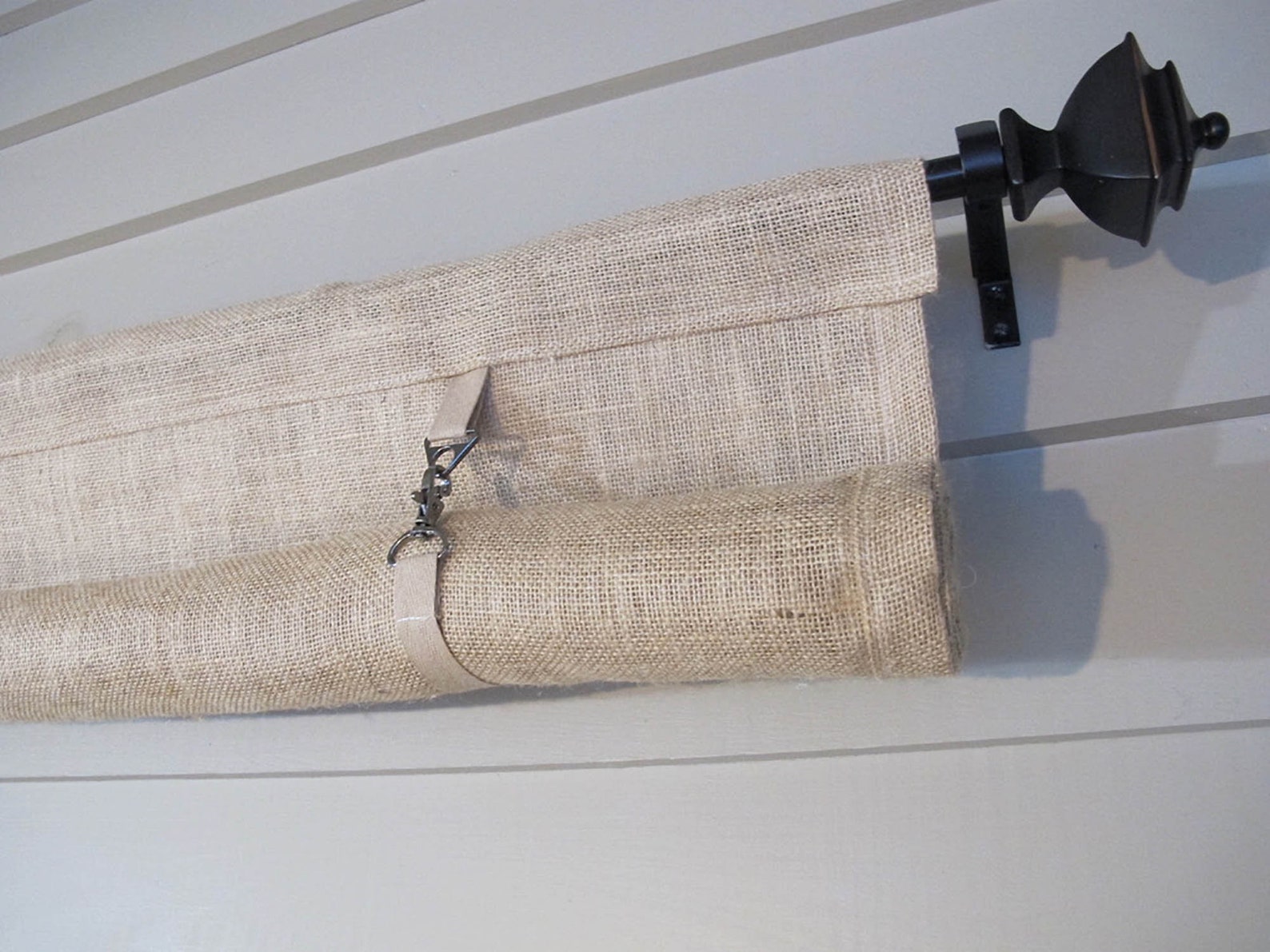 Custom Widths, Swedish Blind Window Shade, Natural BURLAP 48 Long or ...
