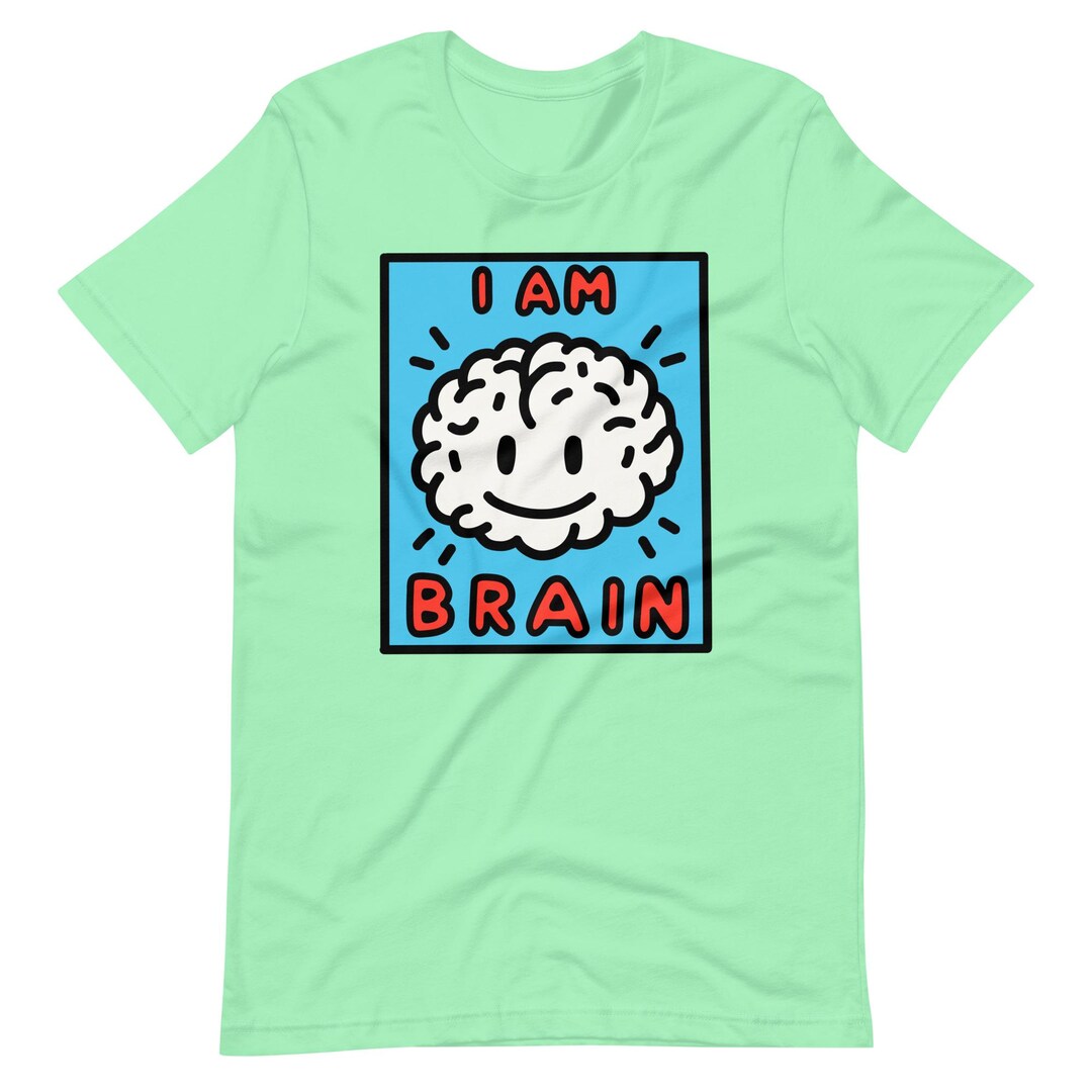 Funny Brain T-shirt – Keith Haring-inspired Pop Art Tee – Nerdy Smart ...