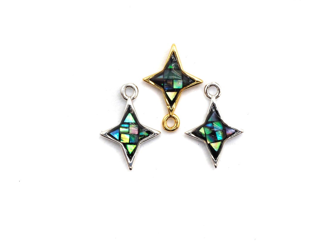 The 100% Natural Abalone Shell North Star Charm, Abalone Shell Charm ...