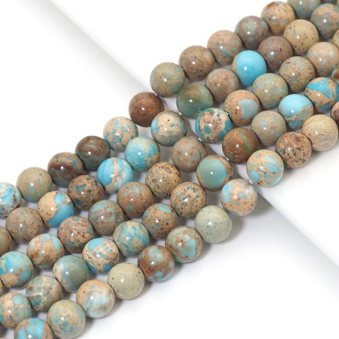 Natural Blue Imperial Jasper, 10mm Round Smooth Beads, Sku#u1605 - Etsy