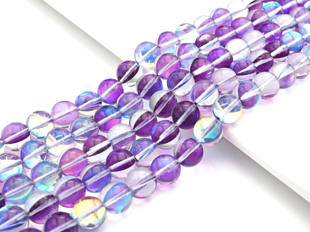 NEW Color!! Violet Spectrolite Quartz, High Quality in Round 6mm/8mm ...