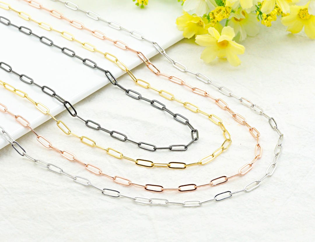 4x11mm Small Size Paper Clip Chain by Yard,sku#e503 - Etsy