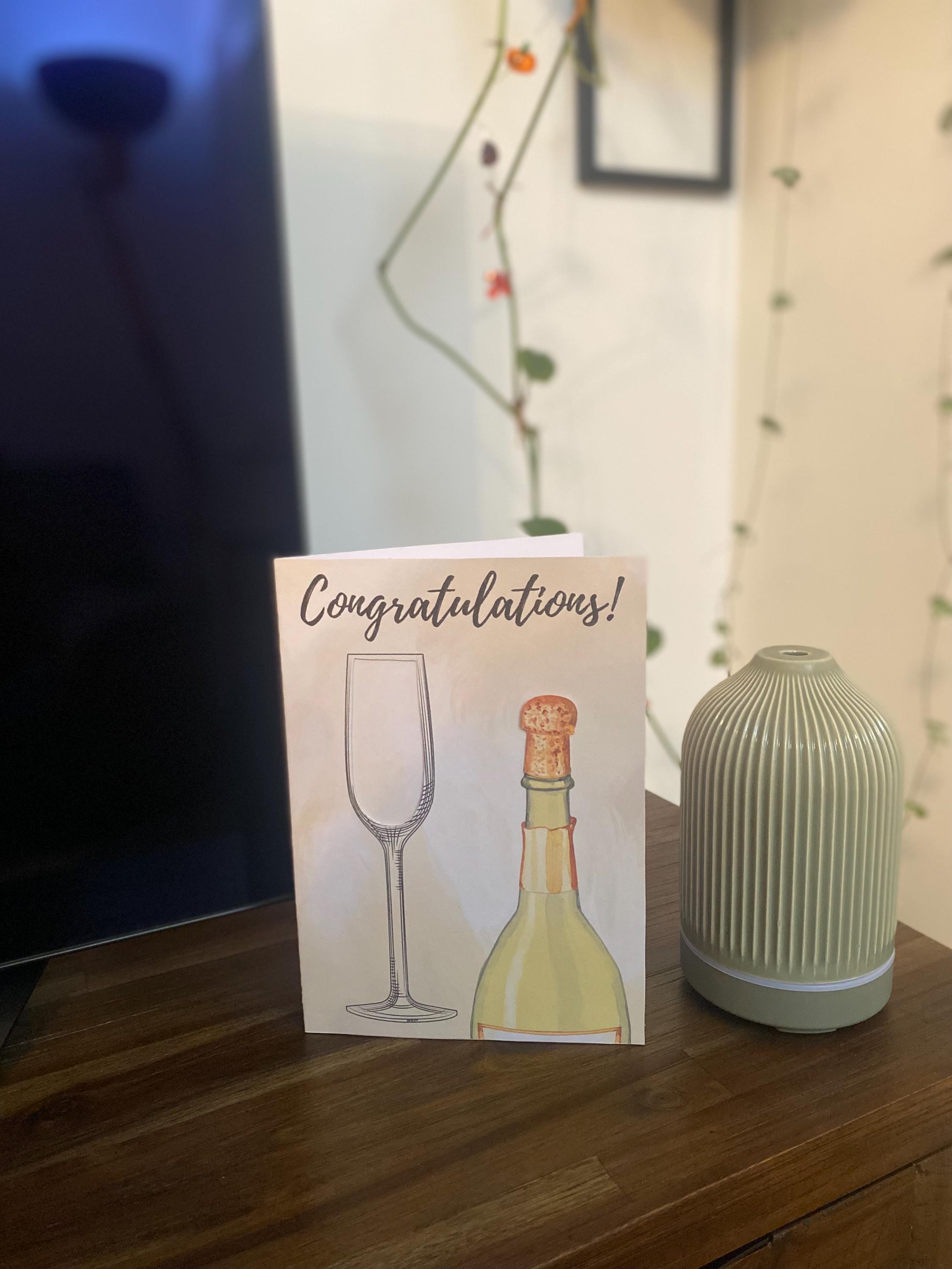 Congratulations Pop-up Greeting Card – Interactive Champagne Cork Fills ...