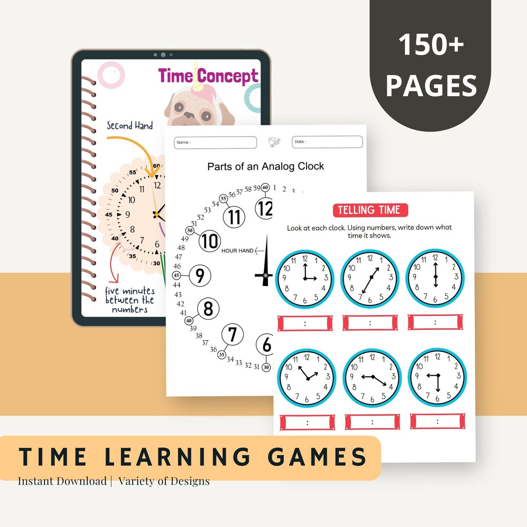 Learn Time Through Play Engaging Games and Exercises for Kids Time ...