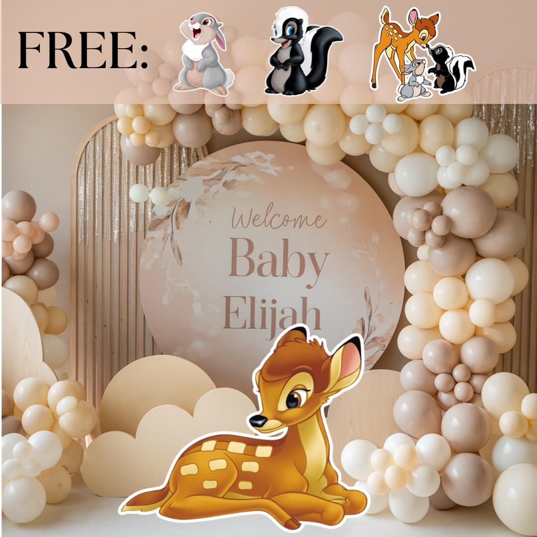 Pop-up Stand Bambi Movie Themed Birthday Party Decoration Mom Kit First ...