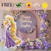 Digital Cutouts Princess Rapunzel Tea Party Decor Pop-up Stand ...