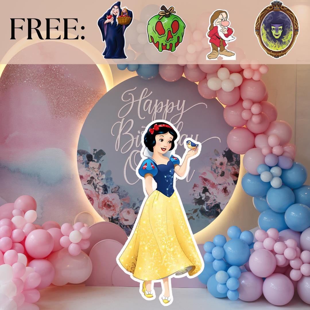 Digital Cutouts Snow White Party Deco Printable Decorative Baby ...