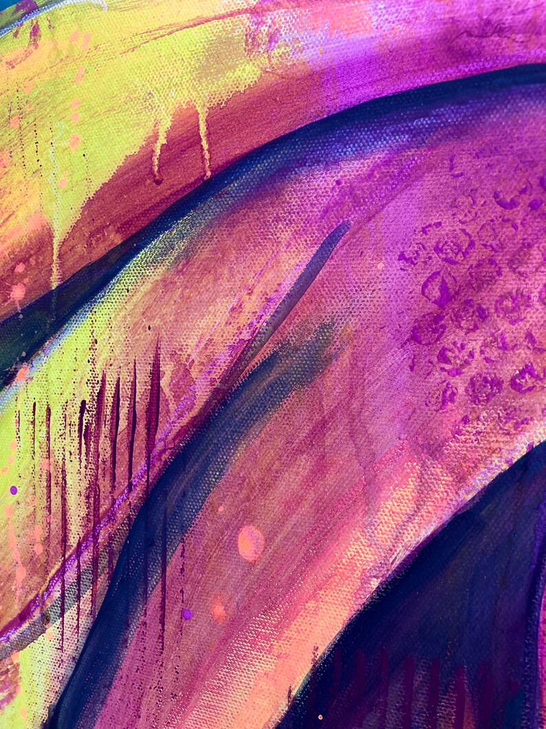 Original Acrylic Painting Large Scale Canvas Art Vibrant Abstract ...