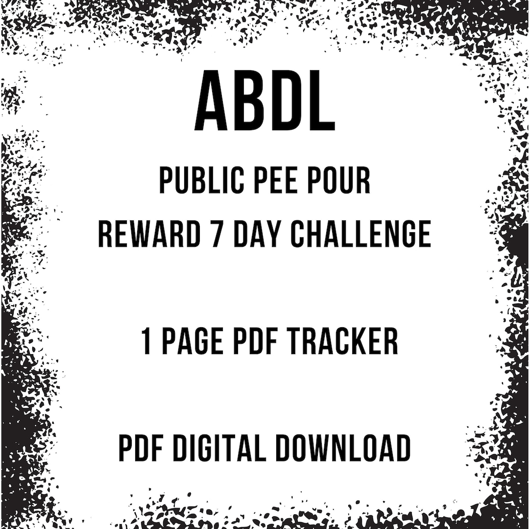 ABDL Public Pee Challenge - Instant Digital Download PDF - by Mind Queen - Etsy