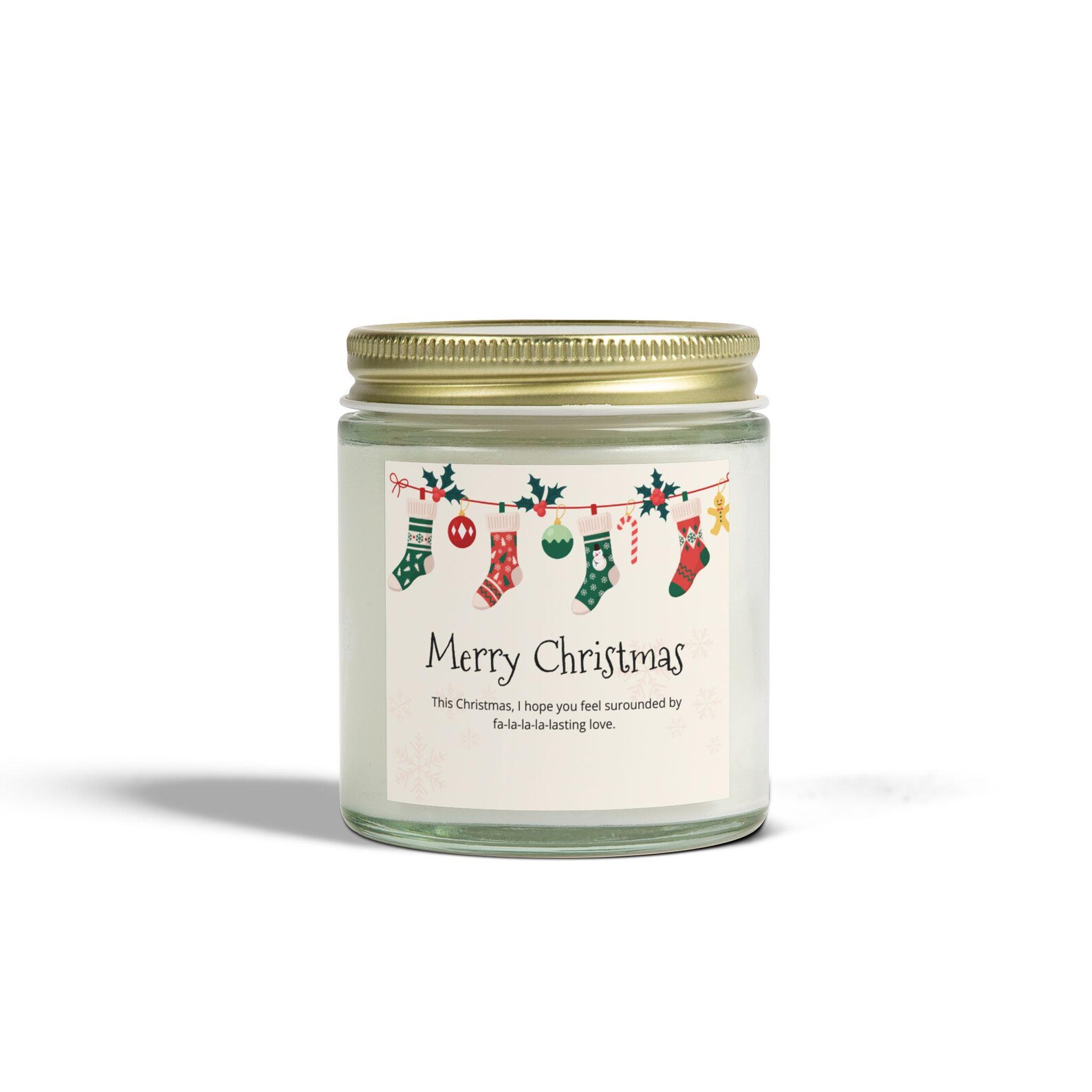 Christmas Candle Gift, Scented Holiday Candle With Christmas Wishes ...