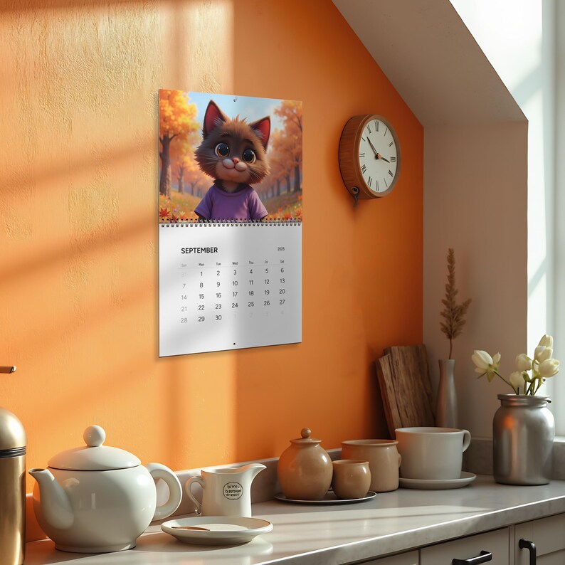 2025 Cute Cat Christmas Wall Calendar, Adorable Festive Cats, Holiday ...