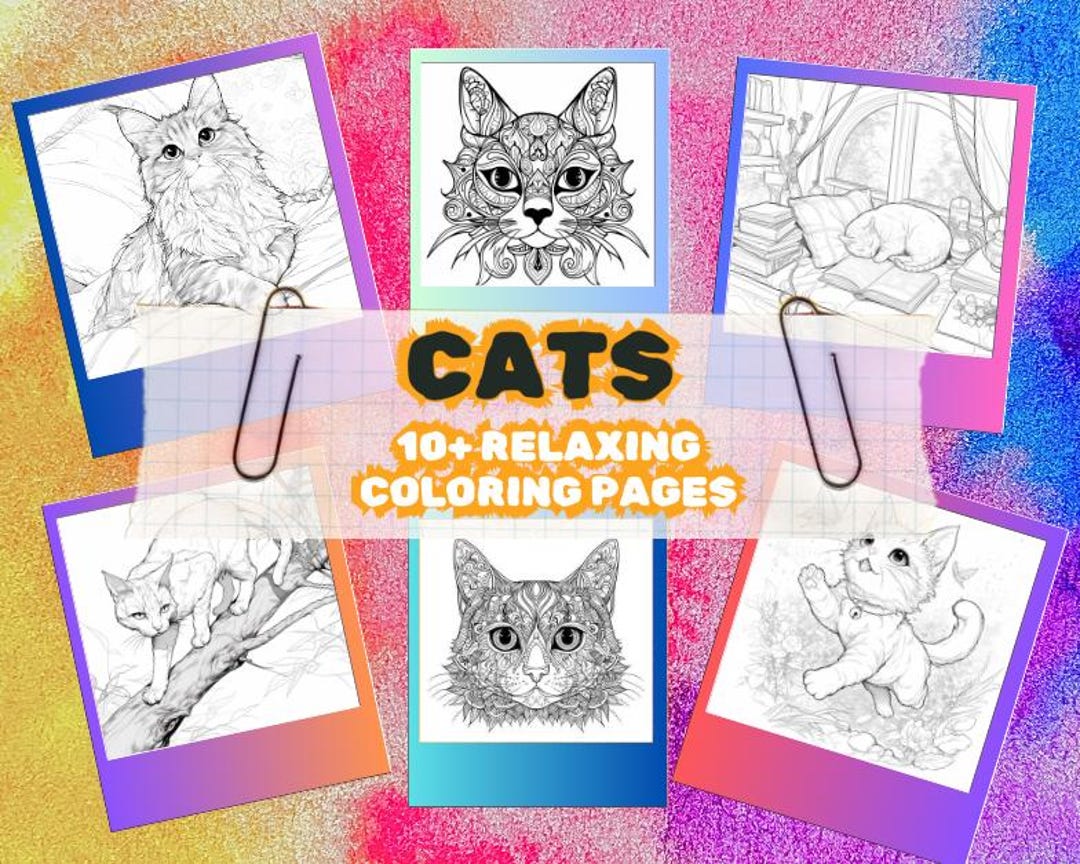 Color More, Stress Less. Relaxing Coloring Pages for You. - Etsy