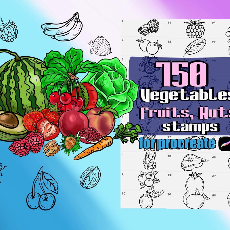 Vegetable Stamp - Etsy
