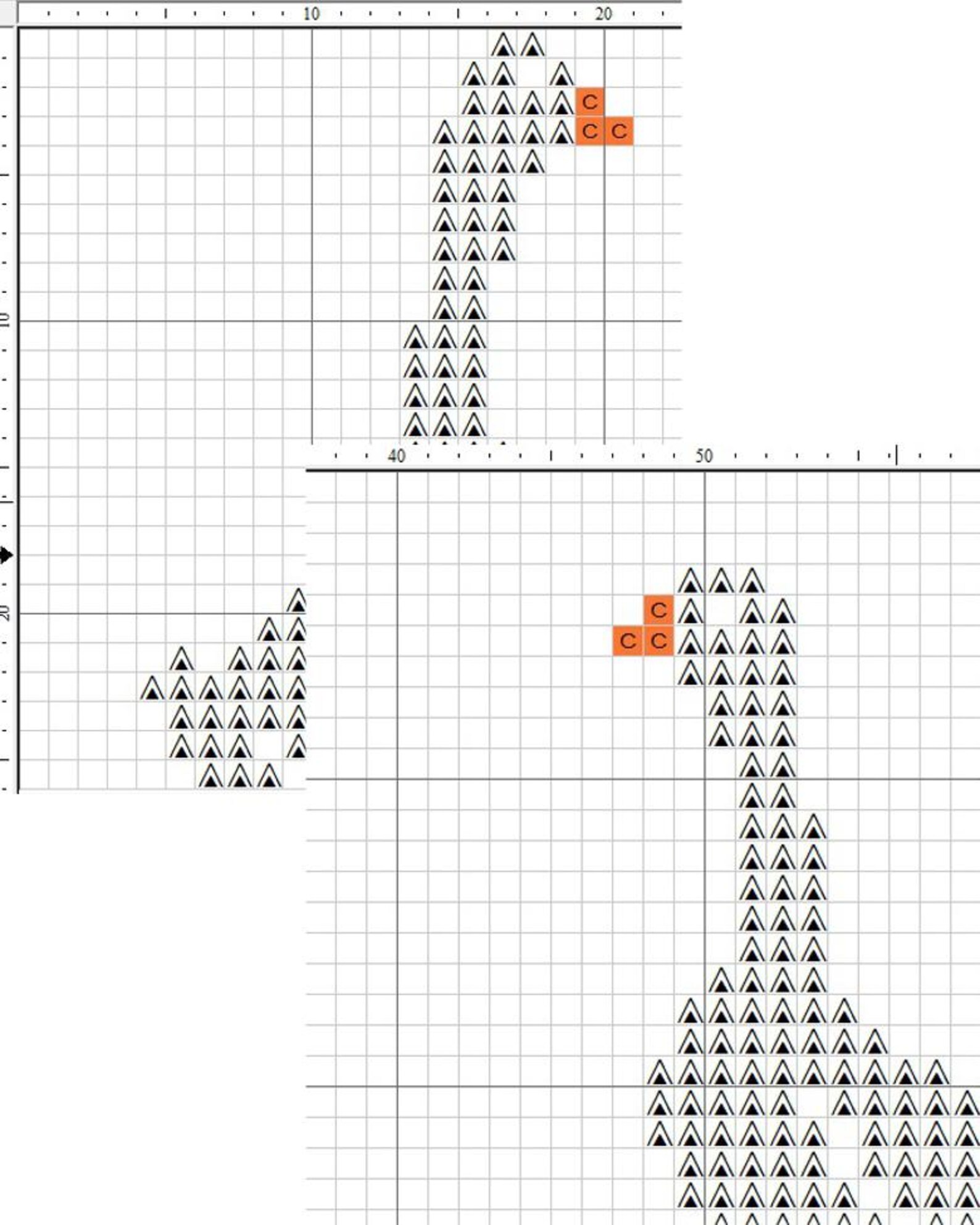Three White Geese Cross Stitch Pattern, Monochrome Simple Goose Cross ...