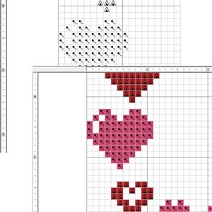 Hearts Valentine's Cat Cross Stitch Pattern PDF - Etsy