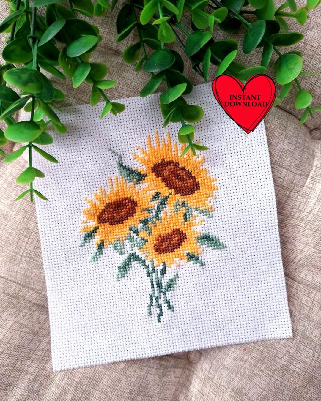Sunflower Bouquet Cross Stitch Pattern Pdf Summer Flower Embroidery - Etsy