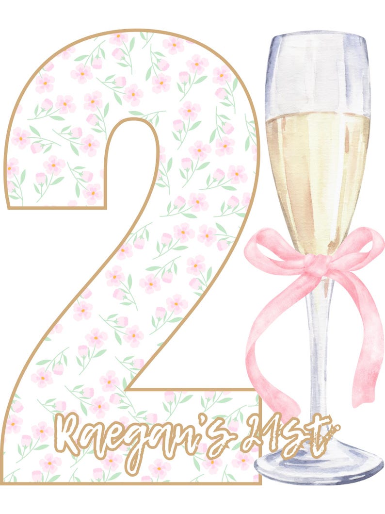 21st Birthday Cutout Sign - 3 Floral Options - Etsy