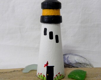 Painted lighthouse | Etsy