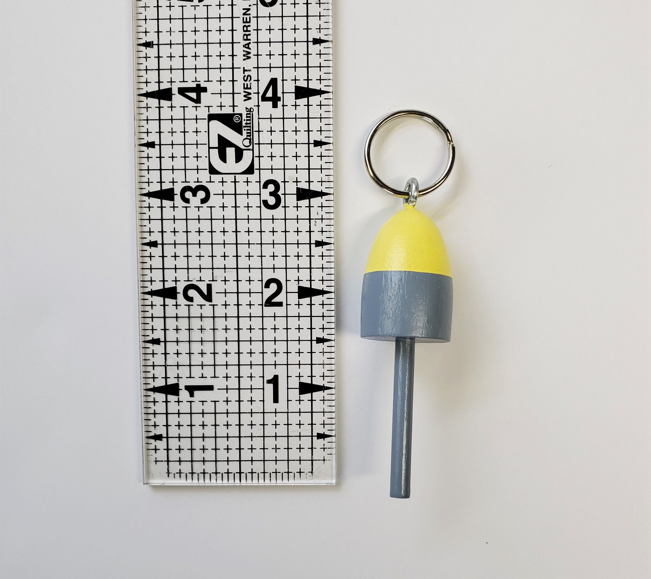 Buoy Key Chains Maine Lobster Buoys yellow and gray set of | Etsy