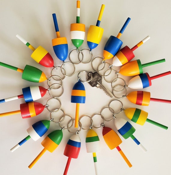 Lobster Buoy Wedding Favor Key Chains Maine Miniature Buoys - Etsy