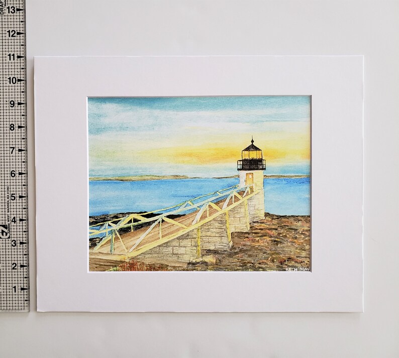 Marshall Point Light Watercolor Art Print (3 Print Sizes Available) - Etsy