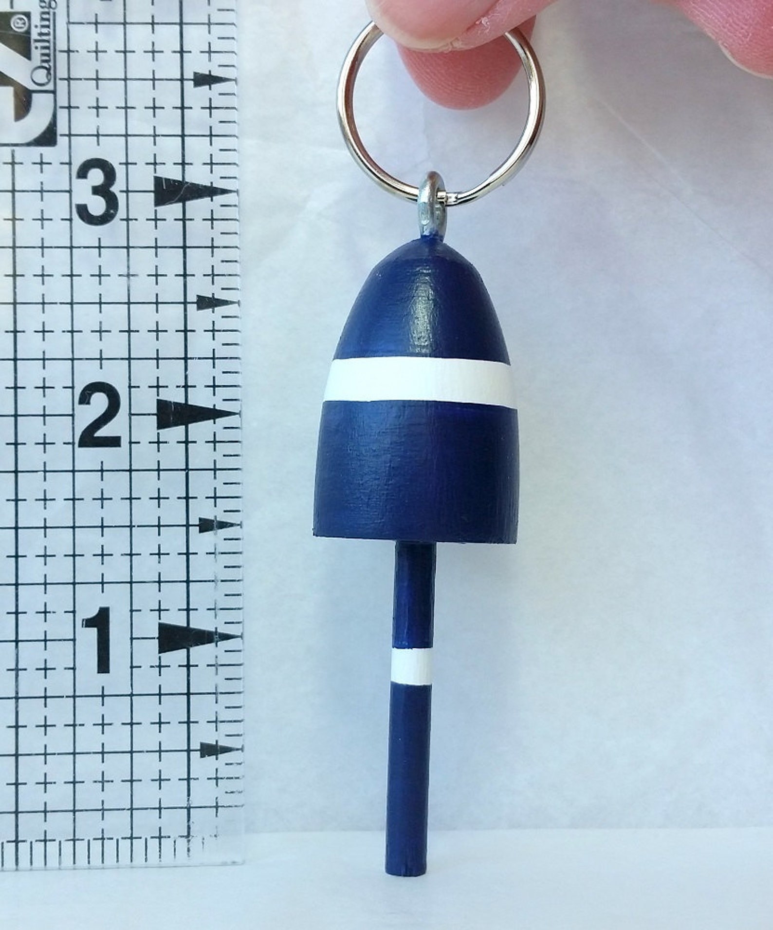 Lobster Buoy Key Chains Nautical Navy and White Set of 3 | Etsy