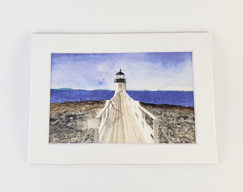 Marshall Point Lighthouse Watercolor Fine Art Print 3 Sizes - Etsy