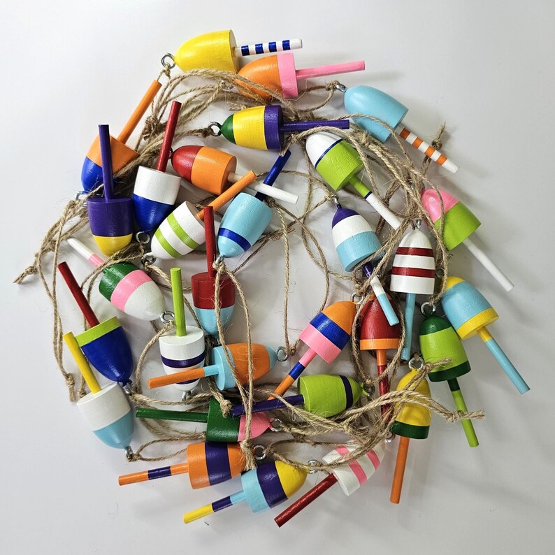 Lobster Buoy Ornaments, Set of 30, Maine Miniature Buoys, Mixed Colors ...