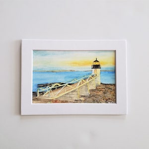 Marshall Point Light Watercolor Art Print (3 Print Sizes Available) - Etsy