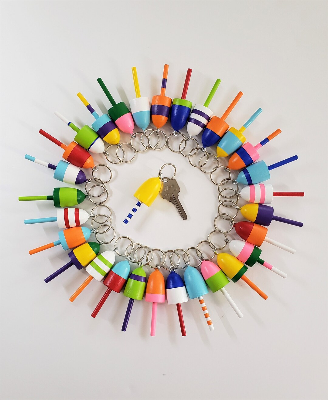 Lobster Buoy Wedding Favor Key Chains, Set of 30, Maine Miniature Buoys ...