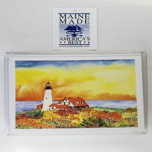 Maine Lighthouses Note Cards & Envelopes Set of 6 - Etsy