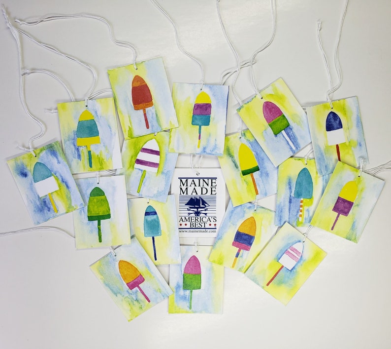 Lobster Buoy Gift Tags Set of 16 Printed Gift Tags - Etsy