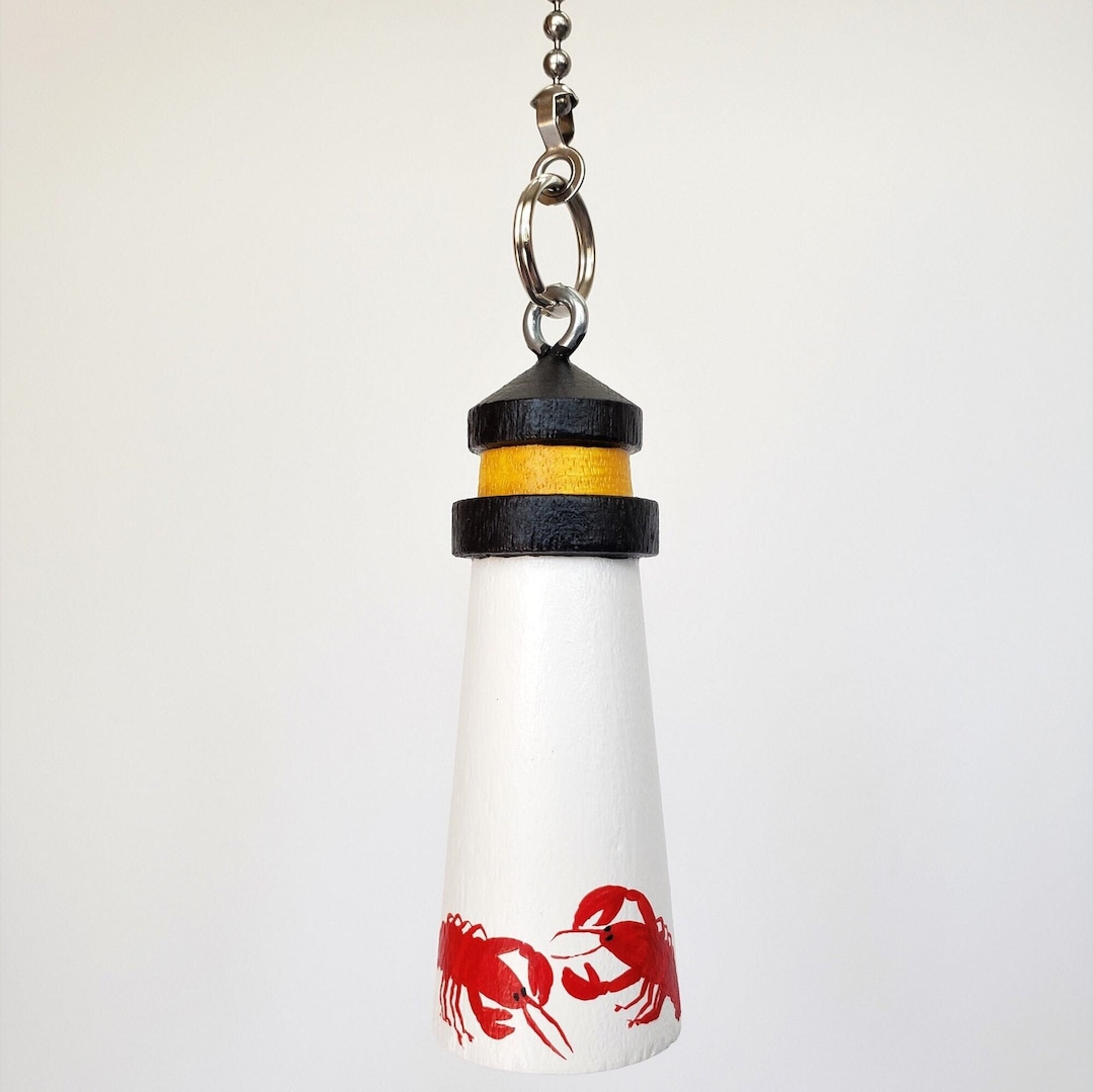 Lighthouse and Lobster Light Pull, Ceiling/lamp Pull - Etsy