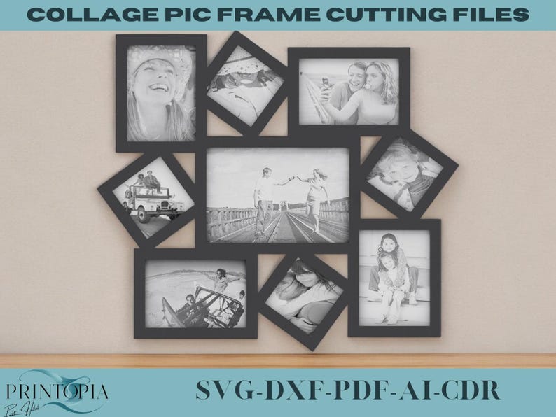 Stunning Collage Frame Design for Laser Cutting Machines 092 - Etsy
