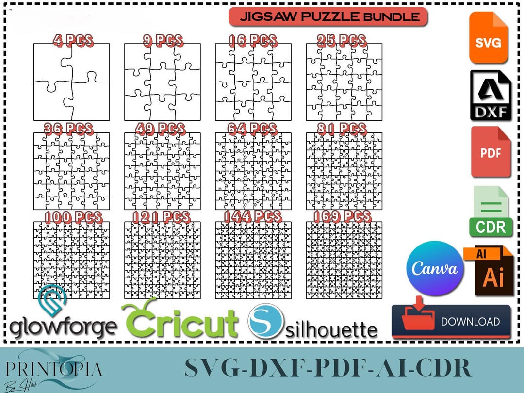 Customizable Jigsaw Templates for Creative Laser Cut Projects,create ...