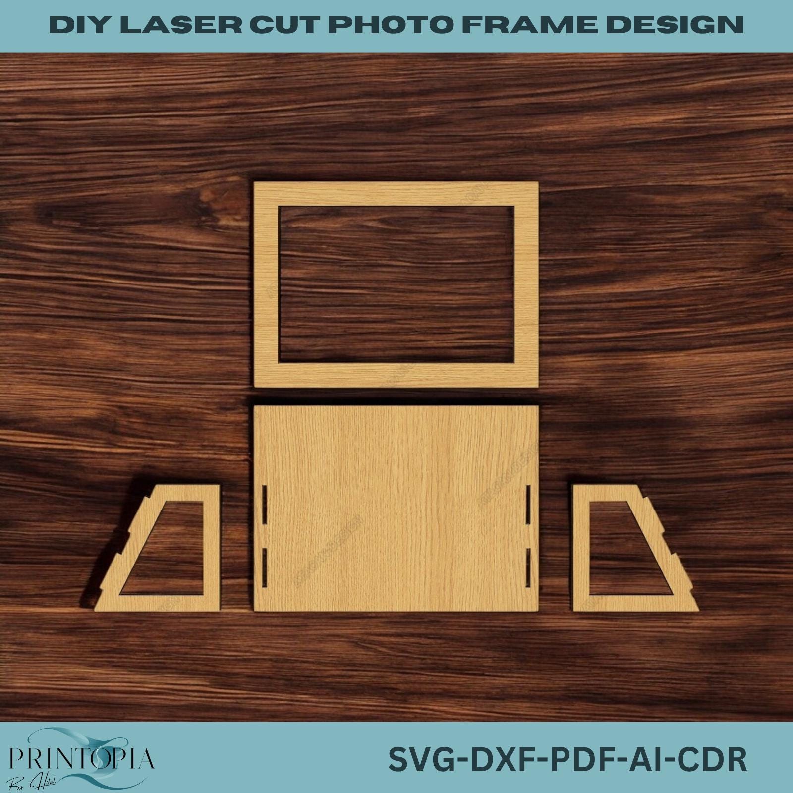 Laser Cut Photo Frame - DIY Picture Stand Svg,picture Stand Template ...