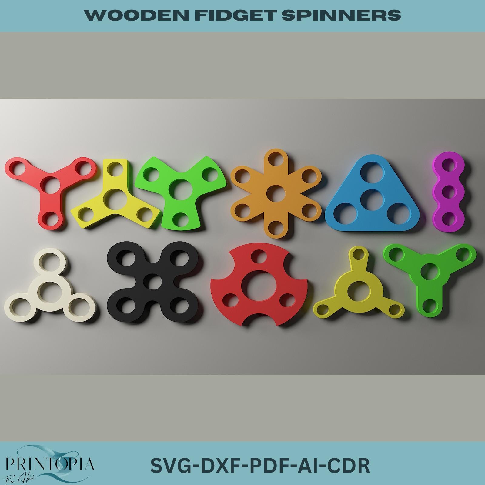 Fidget Spinner SVG Laser Cut Spinner Hand Spinner Template,diy Fidget ...