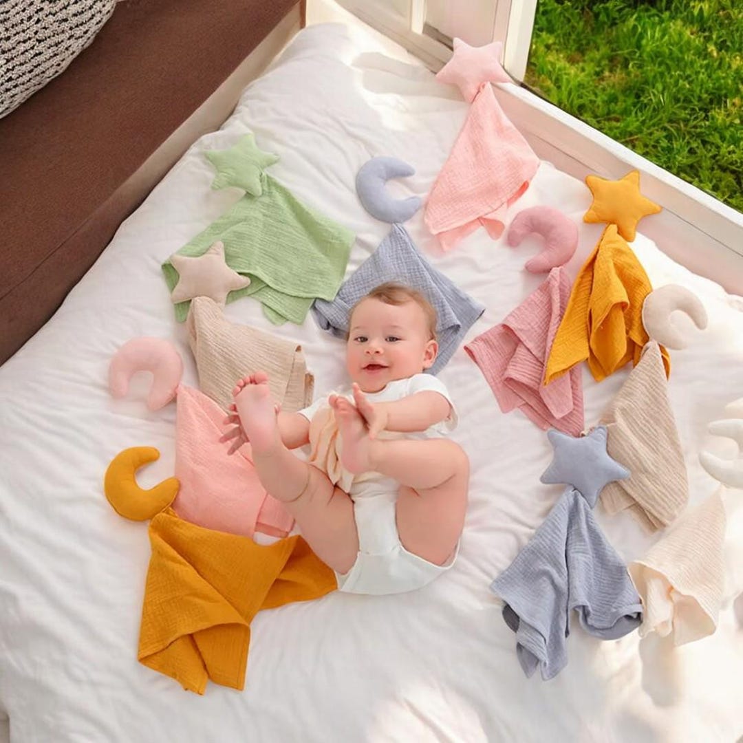 Customizable Embroidered Star and Moon Shaped Baby Sleep Buddy so Soft ...