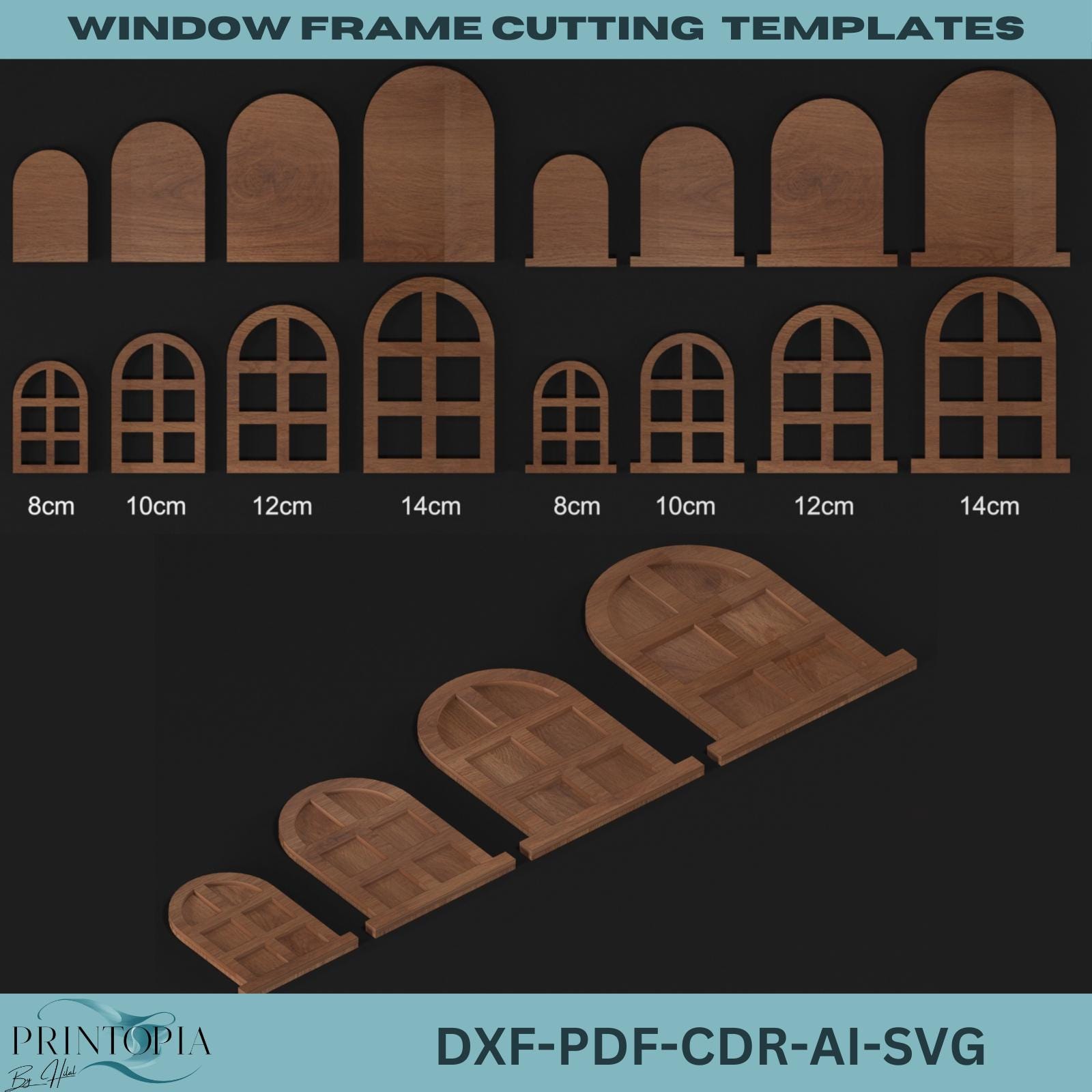 Window Frame Cutting Template Bundle Perfect for Laser Cutting DIY Home ...
