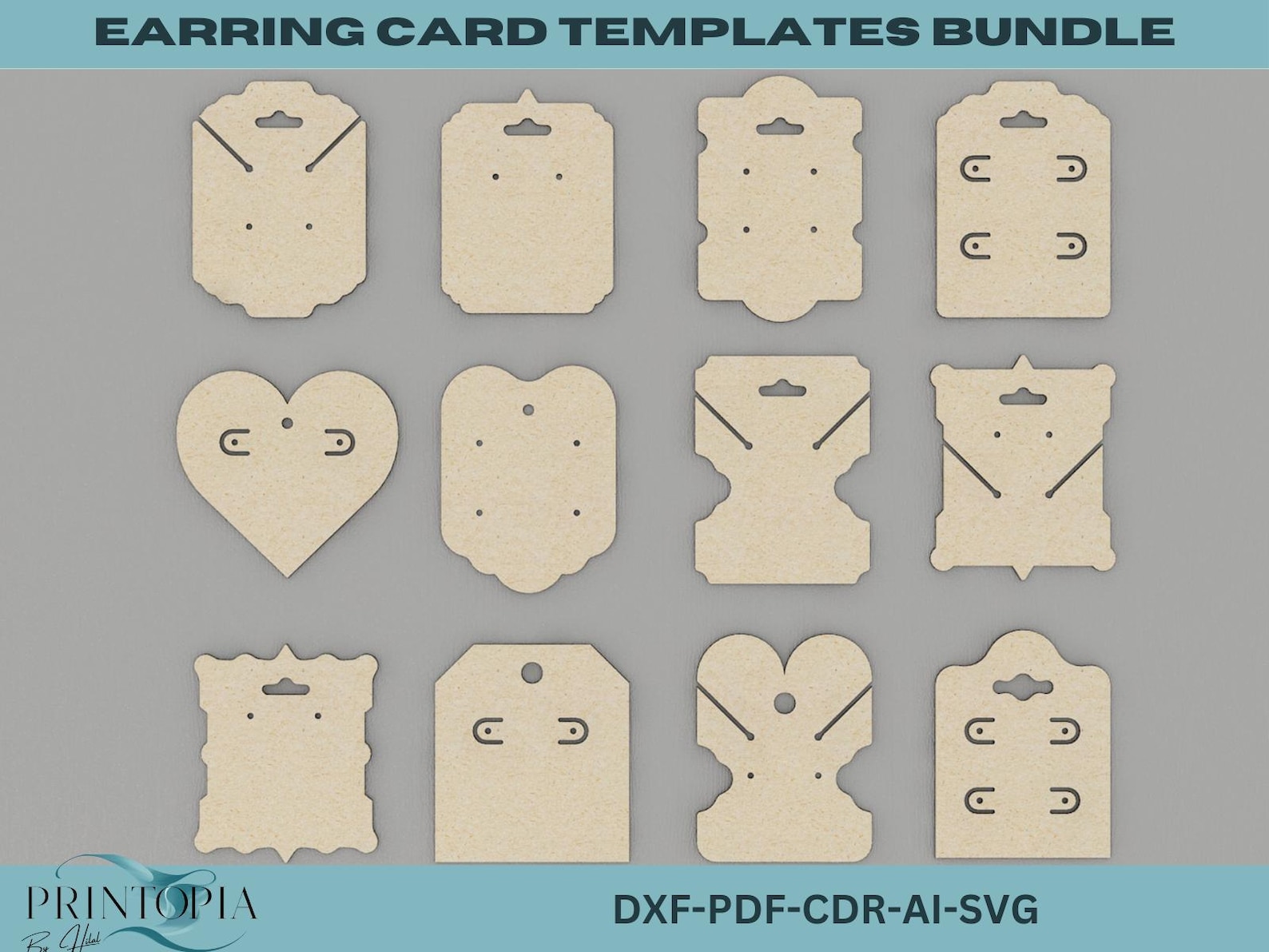 Earring Card Template Bundle – Perfect for Laser Cutting, Custom ...